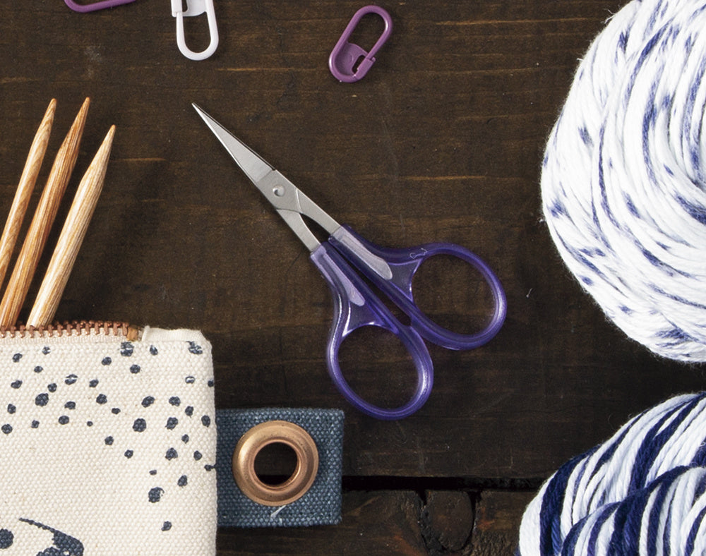 Purple Sharp Steeking Scissors – Smitten Yarn Co.